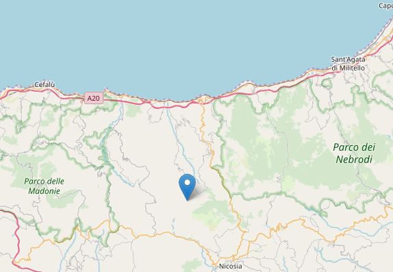 Terremoto Messina: scossa a Castel di Lucio [DATI e MAPPE]