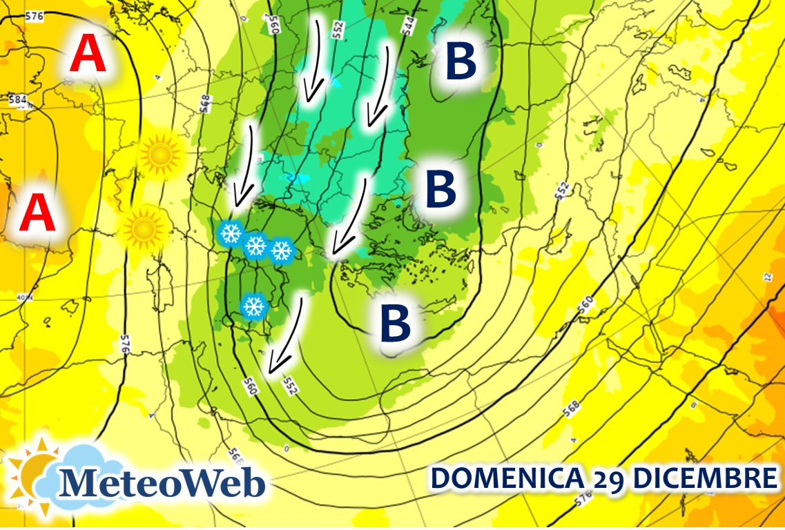 Previsioni Meteo, i DETTAGLI sull'ondata di GELO di fine anno: Sabato 28 e Domenica 29 tanta ...