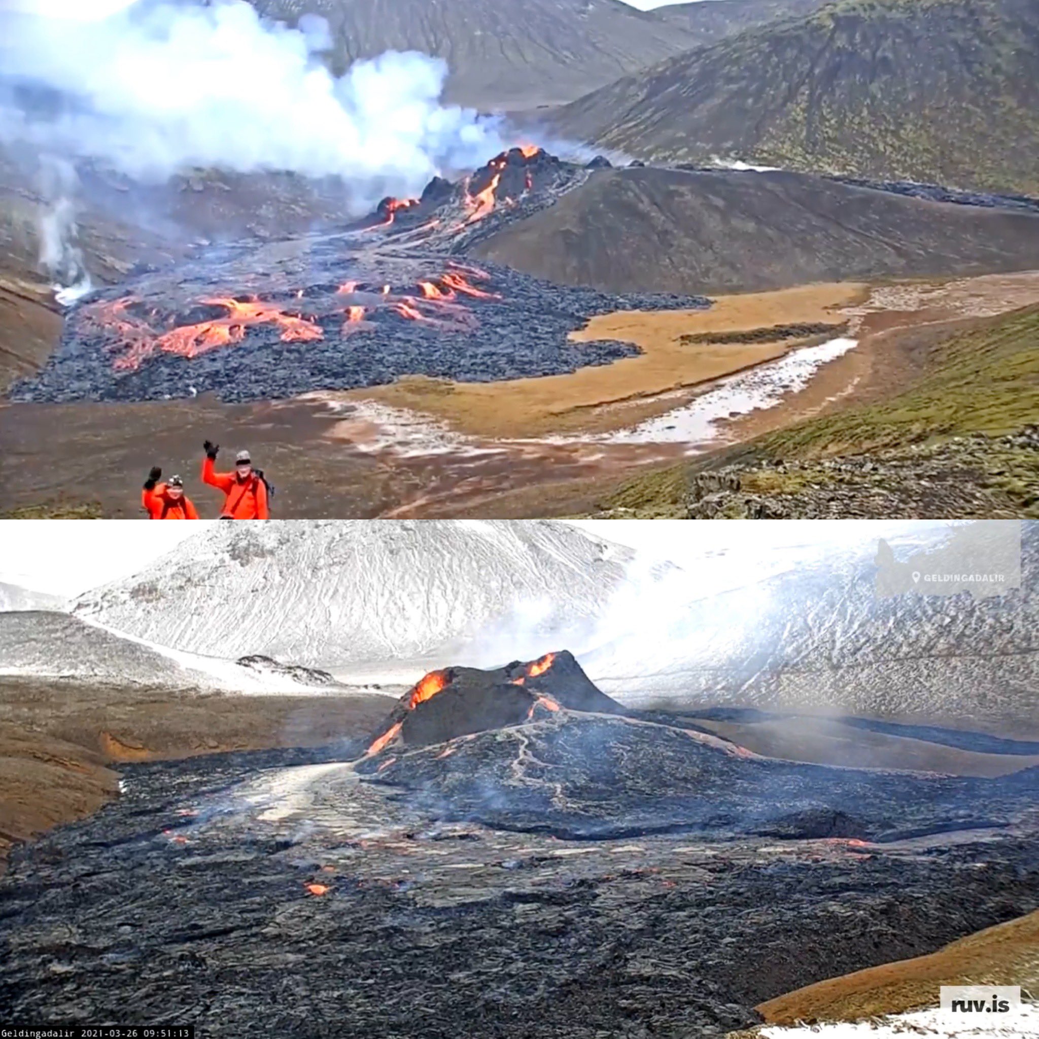 Eruzione Islanda, la lava del Fagradalsfjall sta riempendo la valle di ...