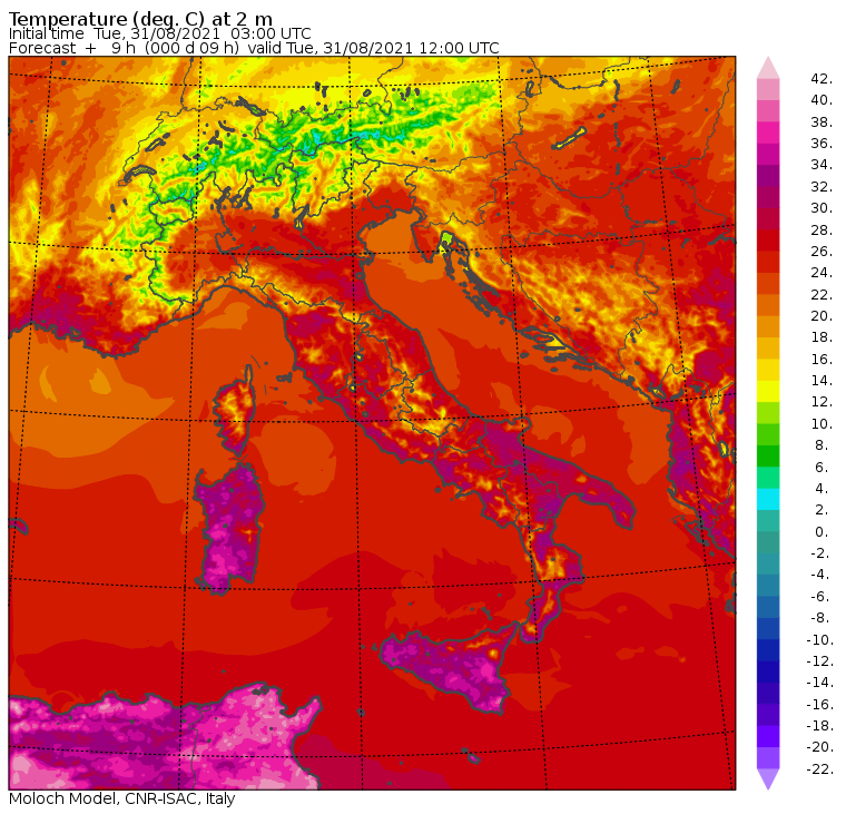Meteo, le temperature massime di oggi: +35°C a Noto, +26°C a Genova e ...