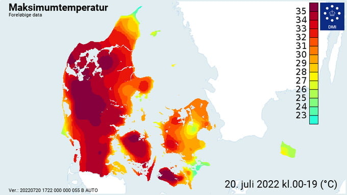 In Danimarca registrata la seconda temperatura più alta di sempre ...