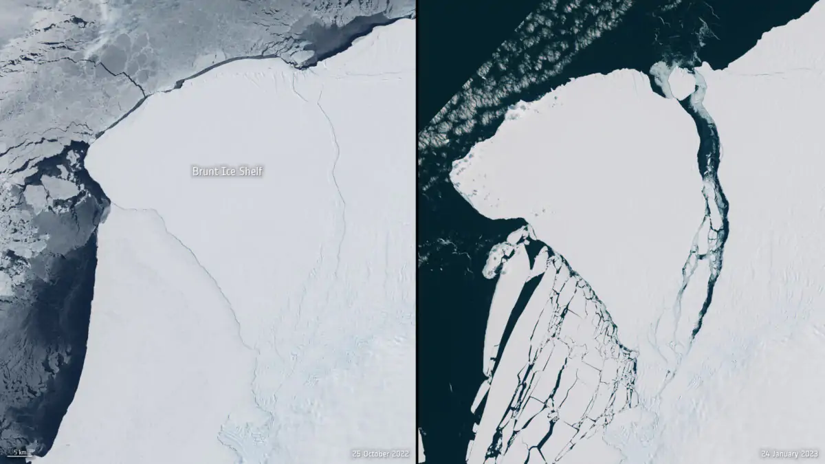 Il gigantesco iceberg dell’Antartide dallo spazio, ESA: “i glaciologi ...
