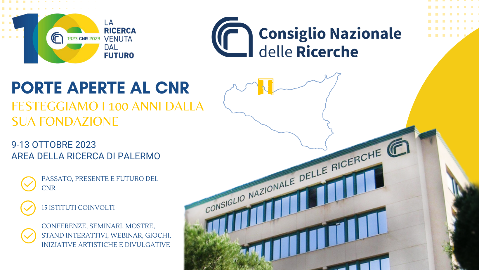 Porte aperte al CNR-Palermo: si festeggiano i 100 anni dalla sua fondazione