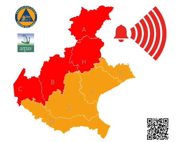 Allerta Meteo rossa in Veneto: domani piogge abbondanti e vento forte