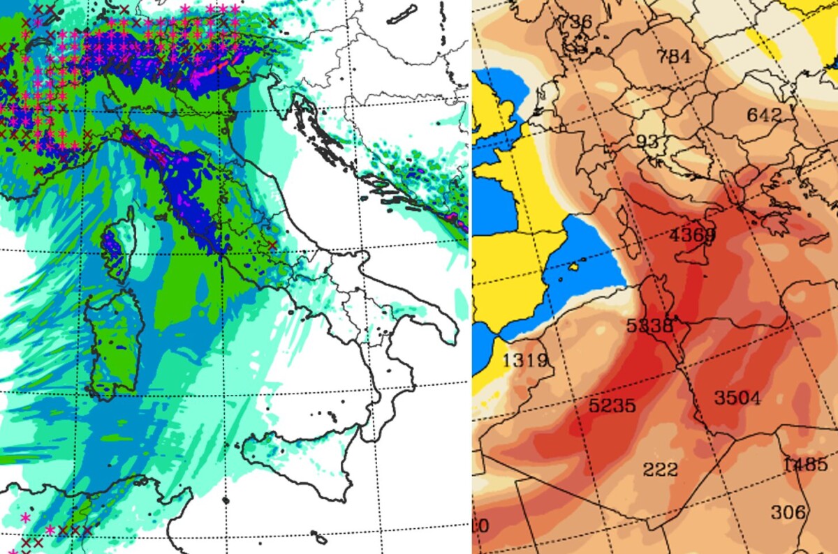 Allerta Meteo, Italia divisa in due dal maltempo: sabbia e temporali
