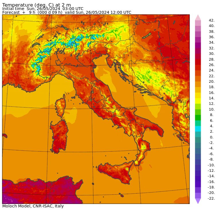 Meteo, le temperature massime di oggi: +22°C a Bari