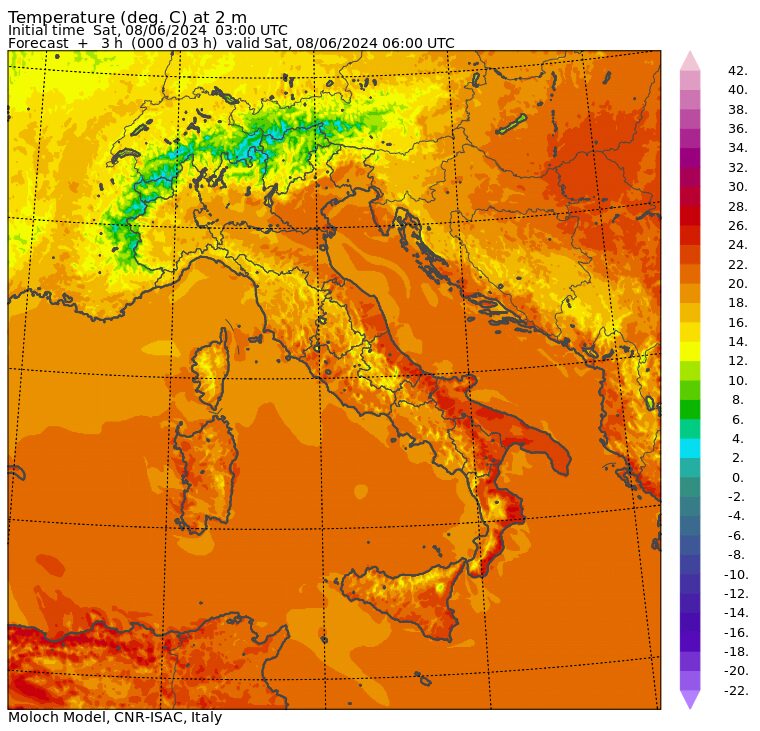 Meteo, le temperature minime di oggi: +23°C a Verona