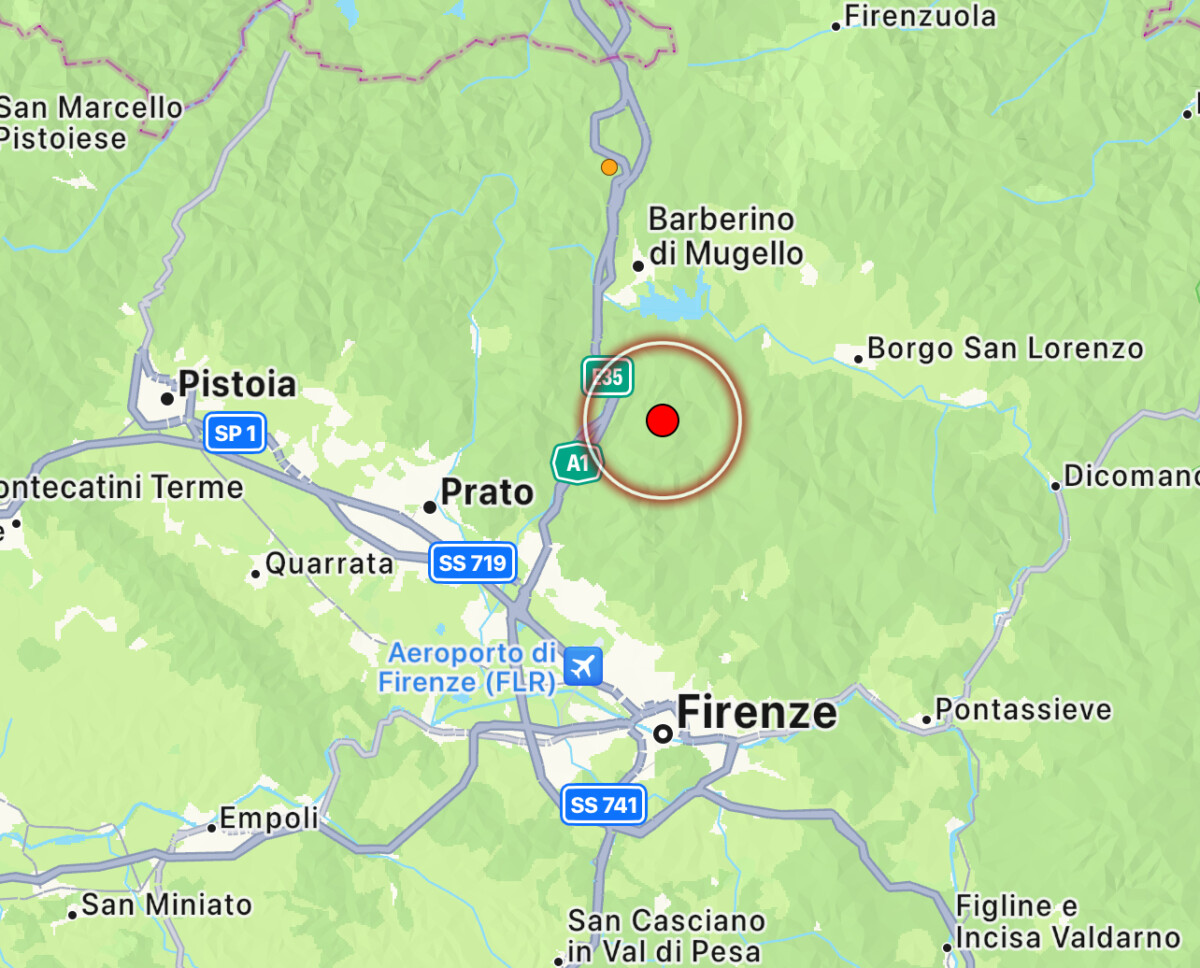 Terremoto in Toscana, scossa avvertita a Firenze, Prato e Pistoia