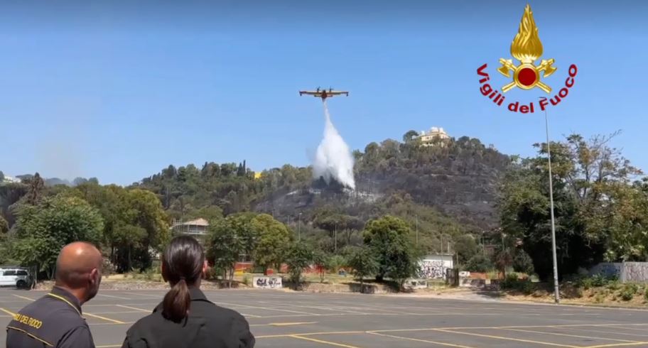 Incendio a Roma, rogo di Monte Mario in bonifica | VIDEO