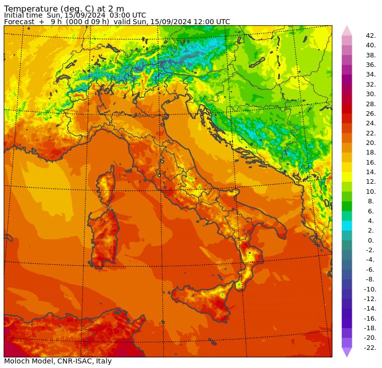 Meteo, le temperature massime di oggi: +21°C a Bari