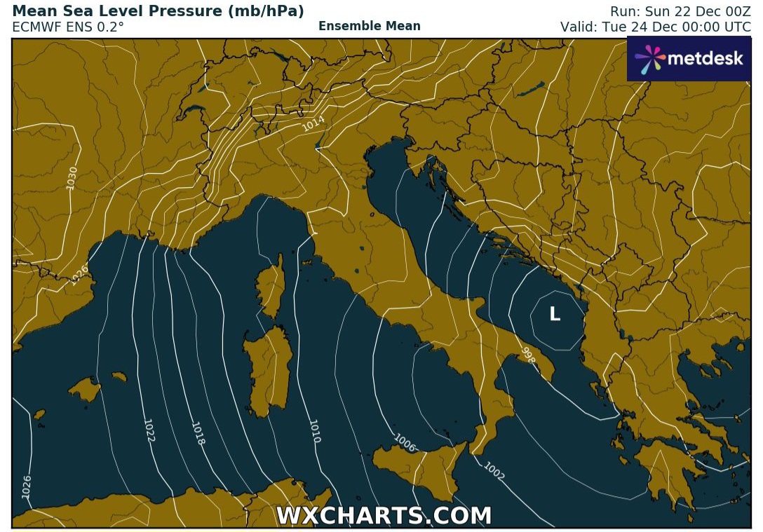 Allerta Meteo, torna la Ionio Low con pioggia e neve