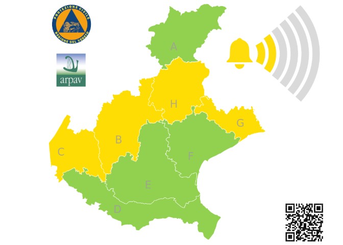 Allerta Meteo Veneto: in arrivo pioggia e vento forte