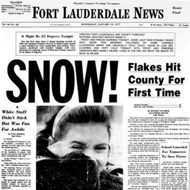 Il 19 gennaio 1977 un "miracolo meteorologico" a Miami | FOTO