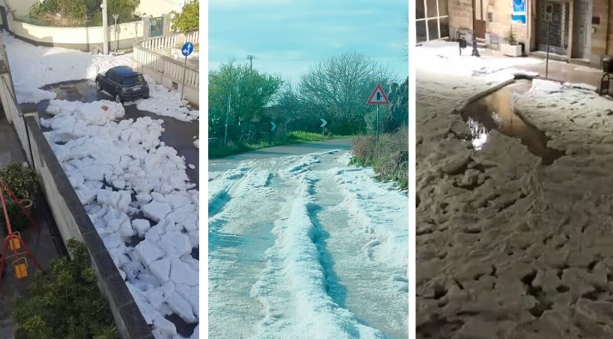 Maltempo, nuova impressionante grandinata nel Basso Salento: paesaggio ...