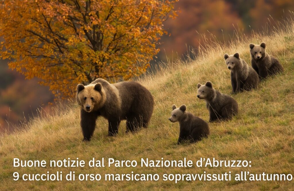 PNALM: 9 cuccioli di orso bruno sono sopravvissuti all’autunno
