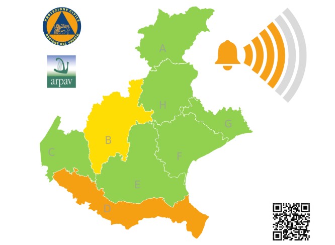 Allerta Meteo Veneto, fase perturbata: allarme arancio per il Po