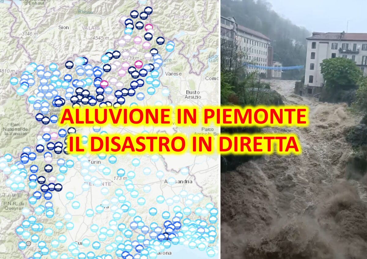 Maltempo Piemonte, è un disastro: alluvione in corso, notte tragica