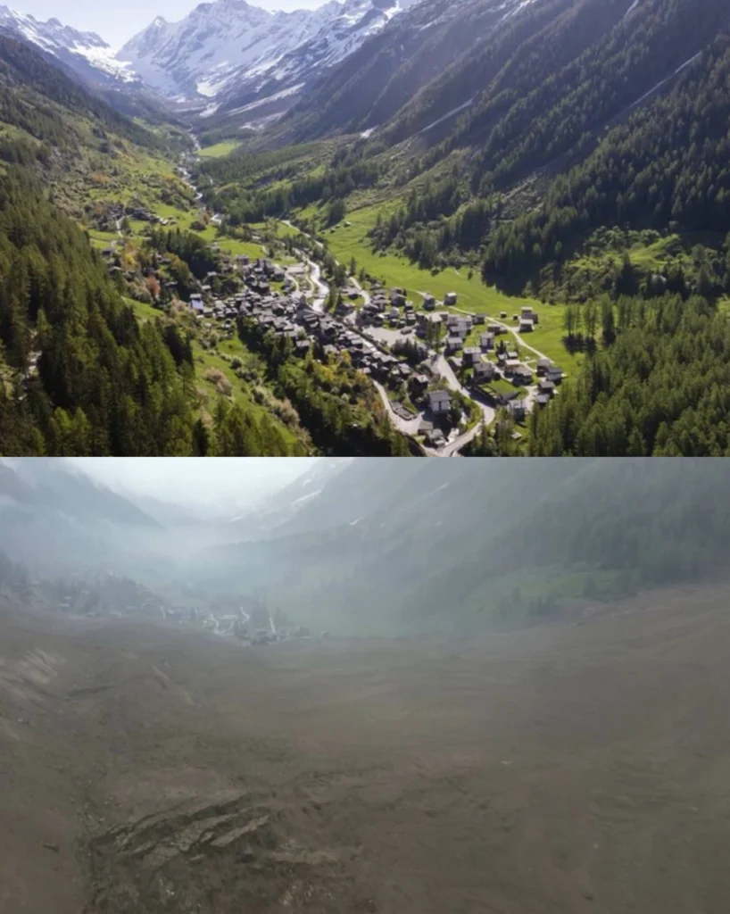 Svizzera, enorme crollo dal ghiacciaio Birch spazza via Blatten