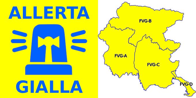 Allerta Meteo Friuli Venezia Giulia: rovesci e temporali, anche forti