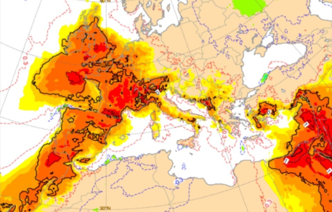 Previsioni Meteo Nuova Ondata Di Calore EFI ECMWF Sopra 0 8 Su