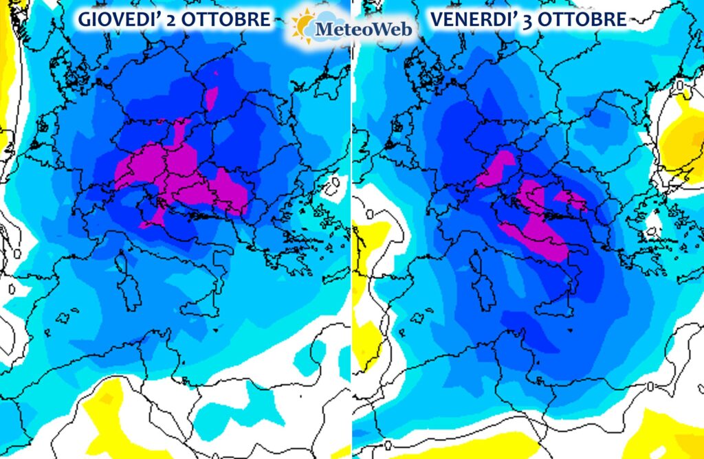 Allerta Meteo, gli ultimi aggiornamenti sull'ondata di freddo e neve dell'1-6 Ottobre sono ...