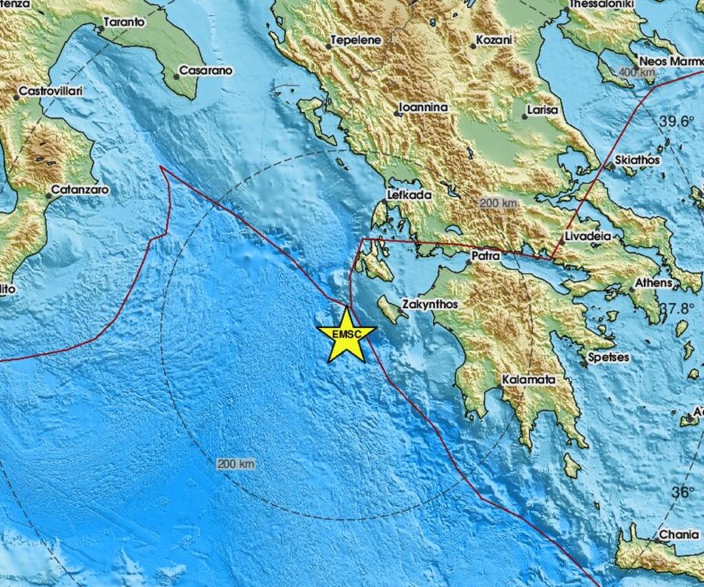 Terremoto scuote il Mar Ionio: avvertito a Zante e nelle isole vicine ...
