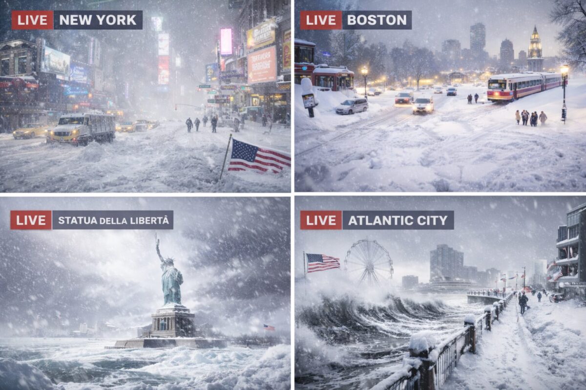 Meteo USA, inizia la storica bufera di neve su New York, Boston ...