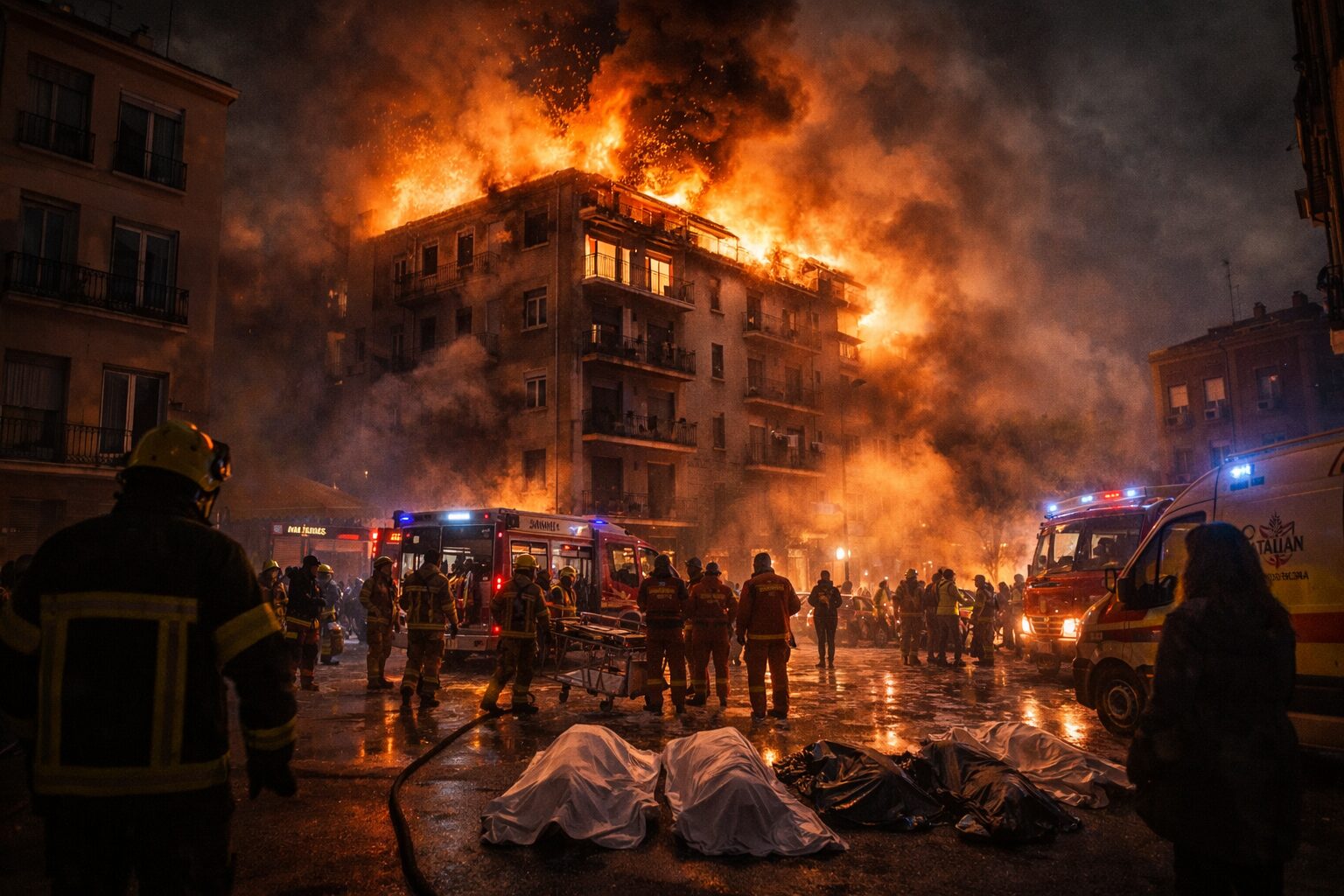 Incendio in condominio, orrore in mansarda: morti 5 adolescenti