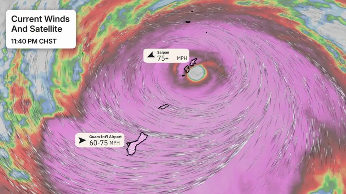 Il super tifone Sinlaku si abbatte su Saipan, Tinian e Guam: registrate ...