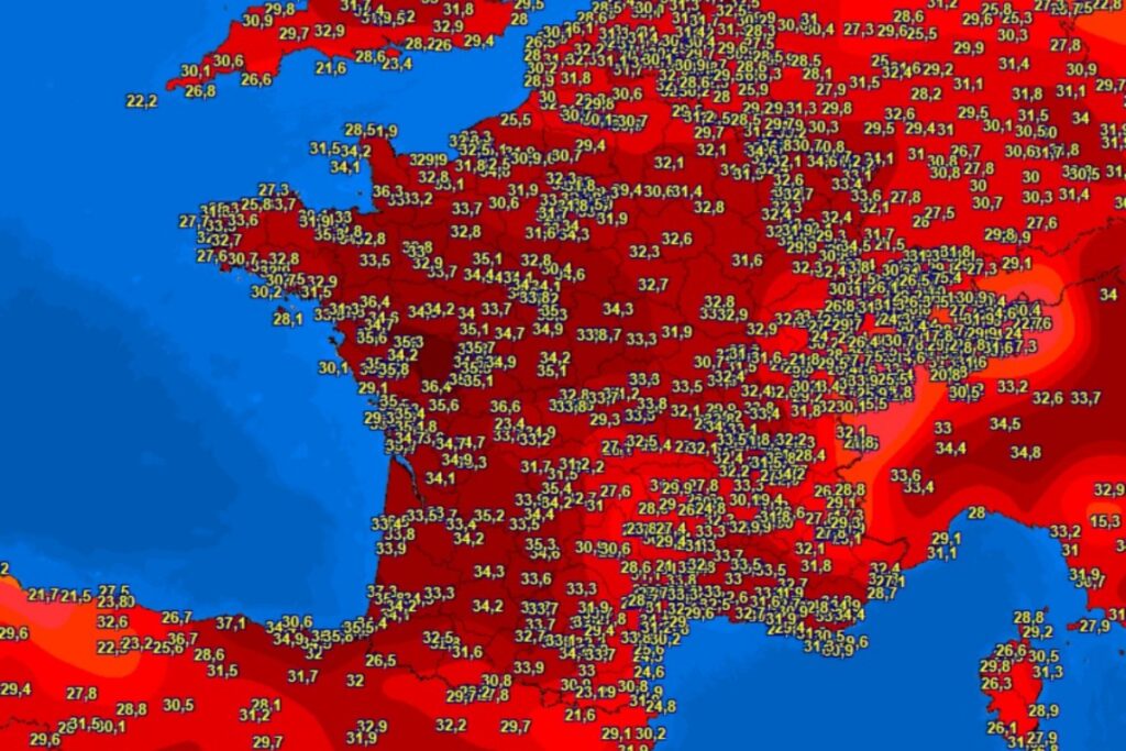 Caldo eccezionale in Francia: temperature fino a +37°C in Île-de-France ...