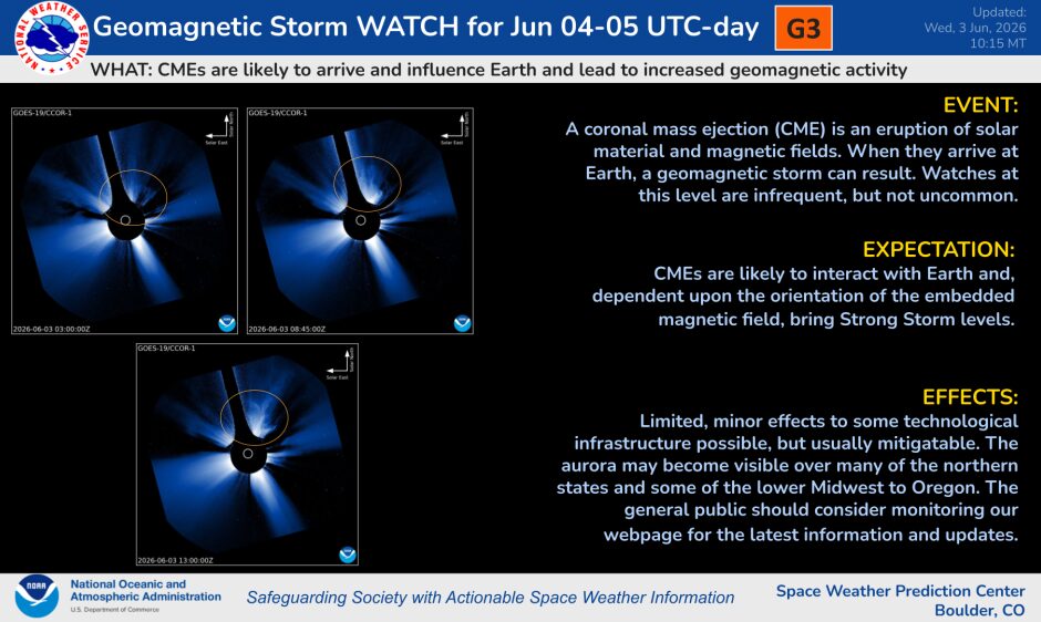 Allerta forte tempesta geomagnetica: CME cannibale oggi punta la Terra